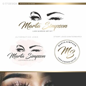 Eyelash Branding Kit, Lash Artist Logo Design, Premade Logo Package ...