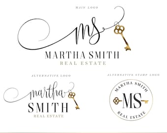 Realtor Logo Key Logo Design Real Estate Branding Kit | Etsy
