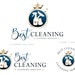 Cleaning Logo Design Gold Crown Cleaning Logo Set Cleaning - Etsy