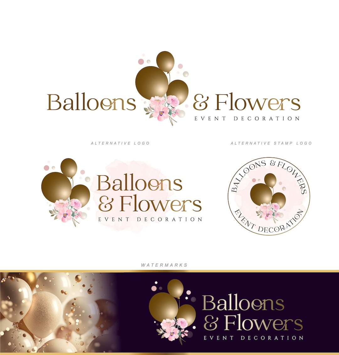 Balloon Logo Design, Event Planner Logo, Party Decoration Logo, Events ...