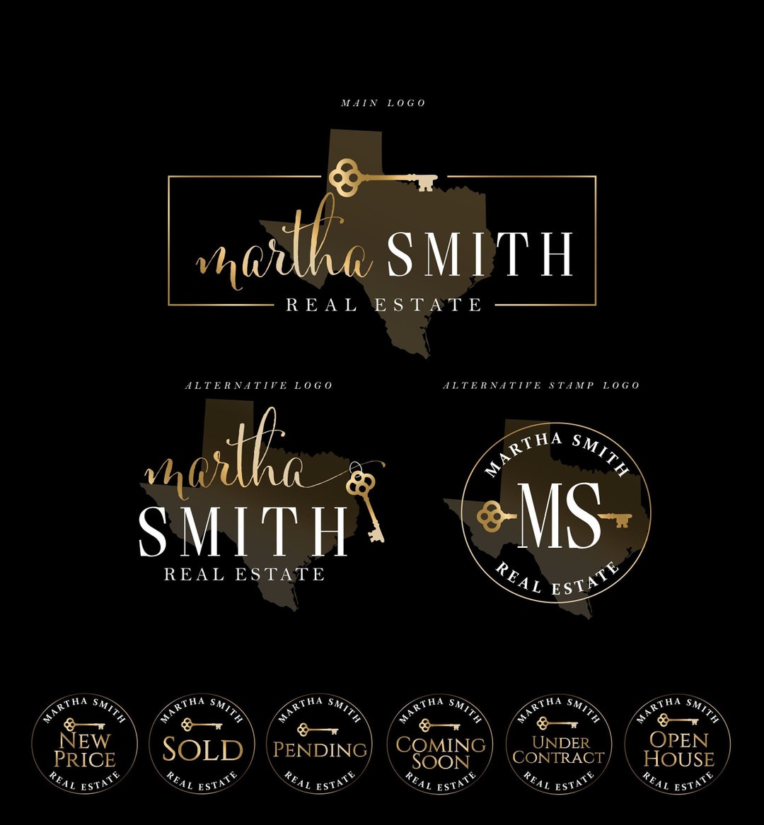 Realtor Logo, Key Logo Design, Real Estate Branding Kit, Realty Key ...
