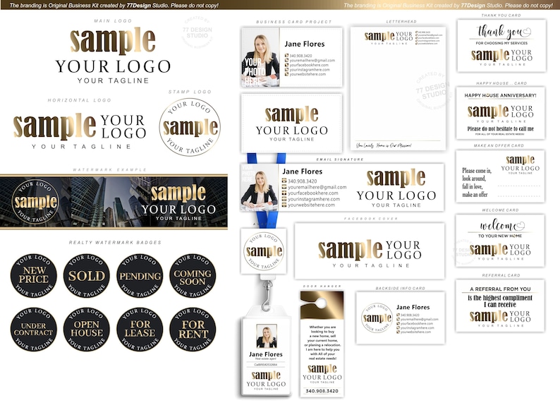 Real Estate Logo Design, Branding Kit, Realtor Logo, Realtor Branding ...
