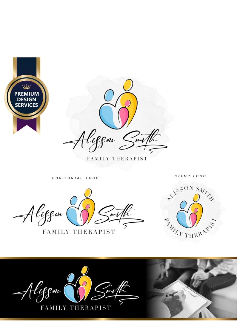 Premade Family Therapist Logo, Mental Health Branding Kit 576 - Etsy
