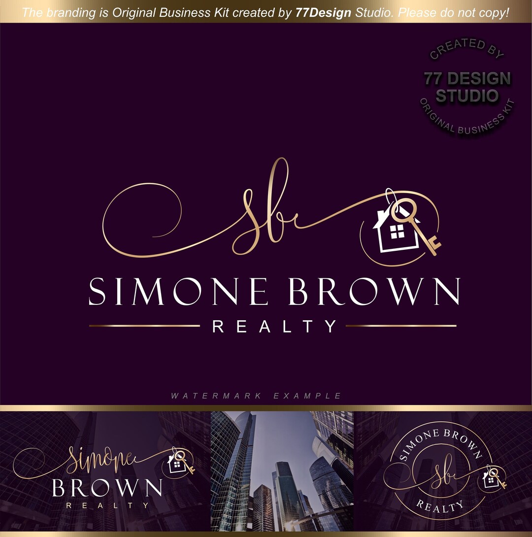 Real Estate Agent Logo, Real Estate Logo , Realty Branding Kit, Broker ...