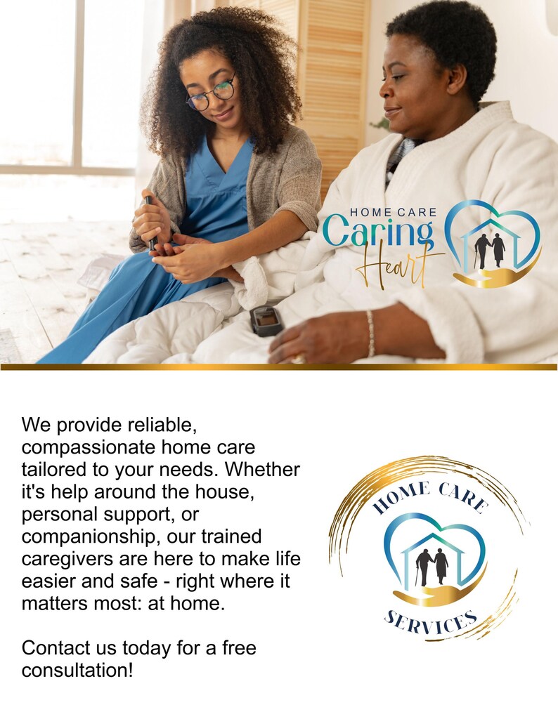 Premade Companion Care Logo, Elderly Home Health Brand Kit - Etsy