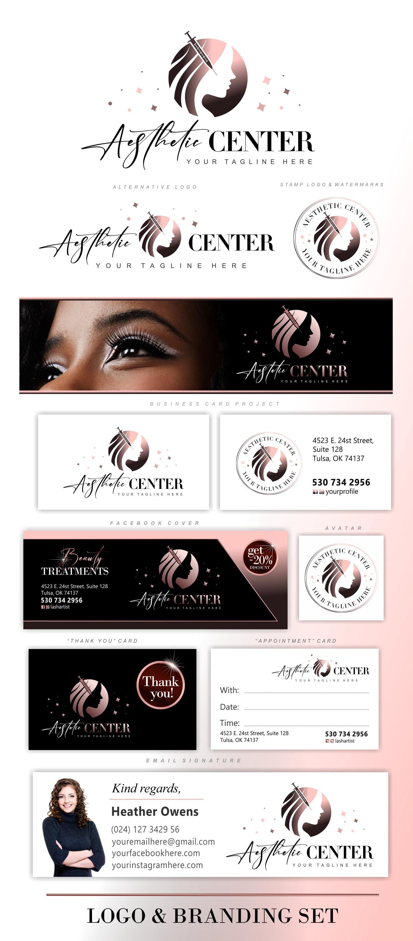 Aesthetics Clinic Logo, Injector, Esthetician, Beauty Salon (premade ...