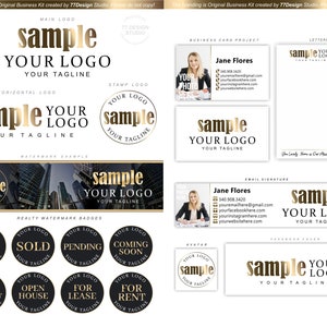 Real Estate Logo Design, Branding Kit, Realtor Logo, Gold Realty ...