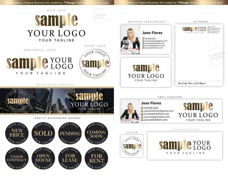Real Estate Logo Design, Branding Kit, Realtor Logo, Realtor Branding ...