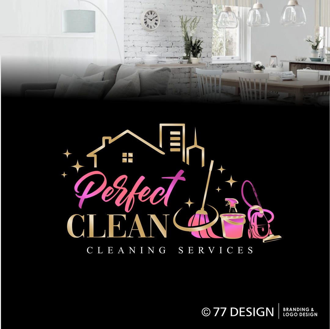 Premade Cleaning Service Logo, Modern Business Branding (digital Files ...