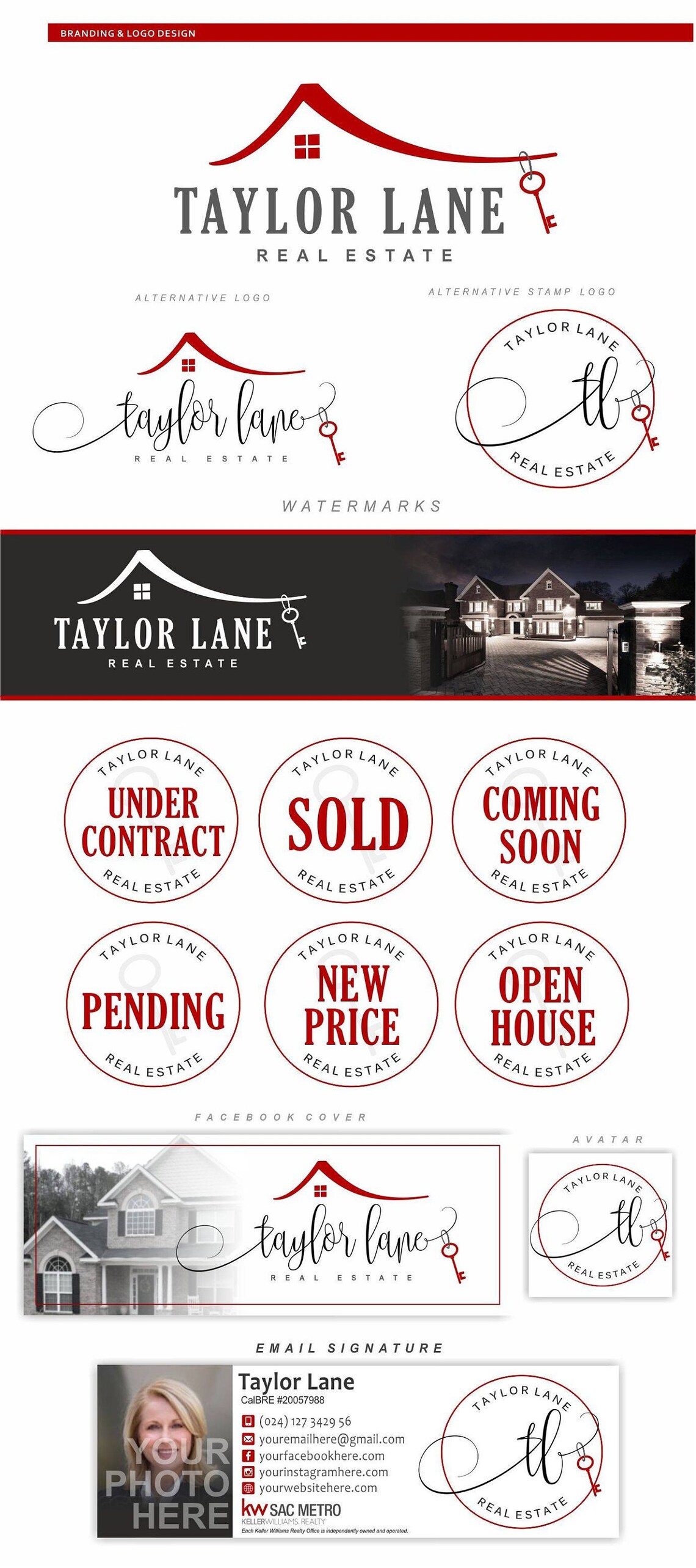 Realtor logo Real Estate logo design Branding kit Real | Etsy