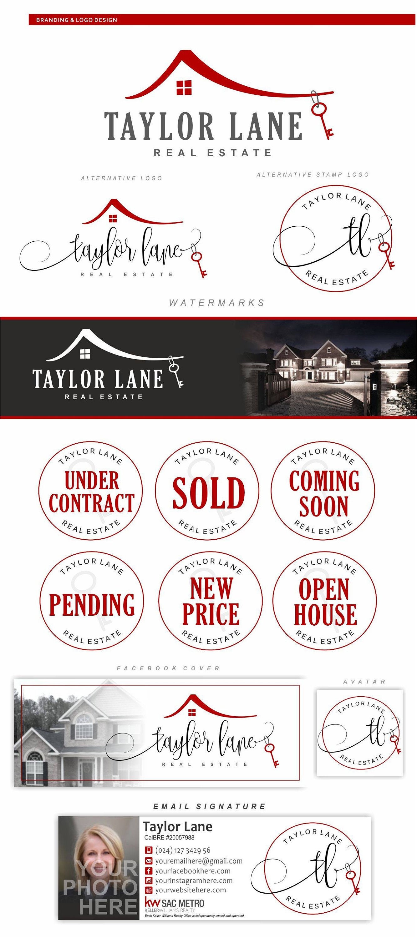 Realtor logo Real Estate logo design Branding kit Real | Etsy