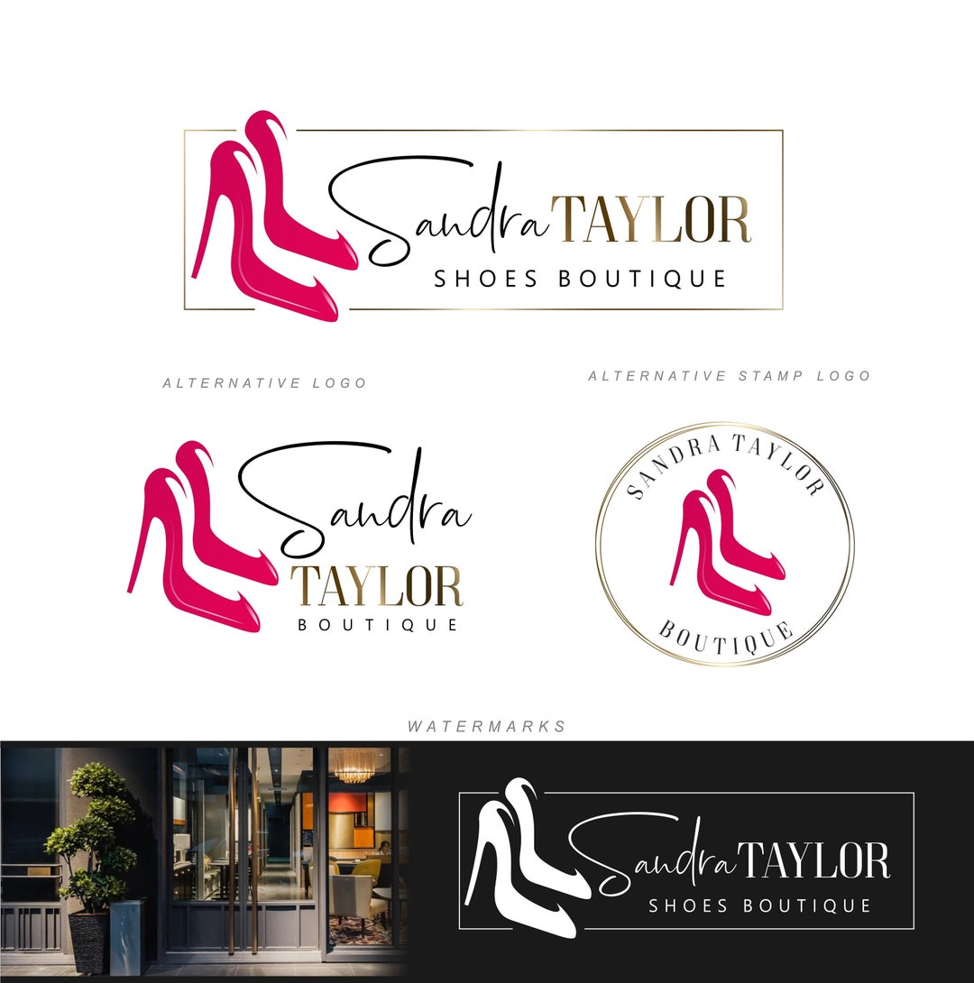 Shoe Logo, High Heels Logo, Shoe Store Logo, Chic Logo, Elegant Shoes ...