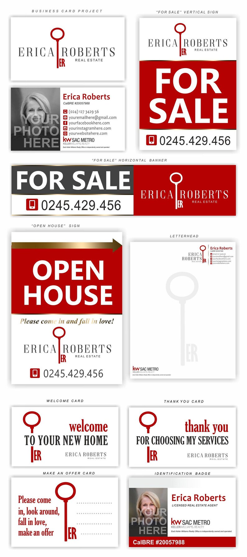 Real Estate Logo, Realtor Logo, Initials Logo, Branding Kit, Real ...