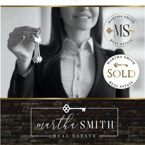 Realtor Logo, Key Logo Design, Real Estate Branding Kit, Realty Key ...