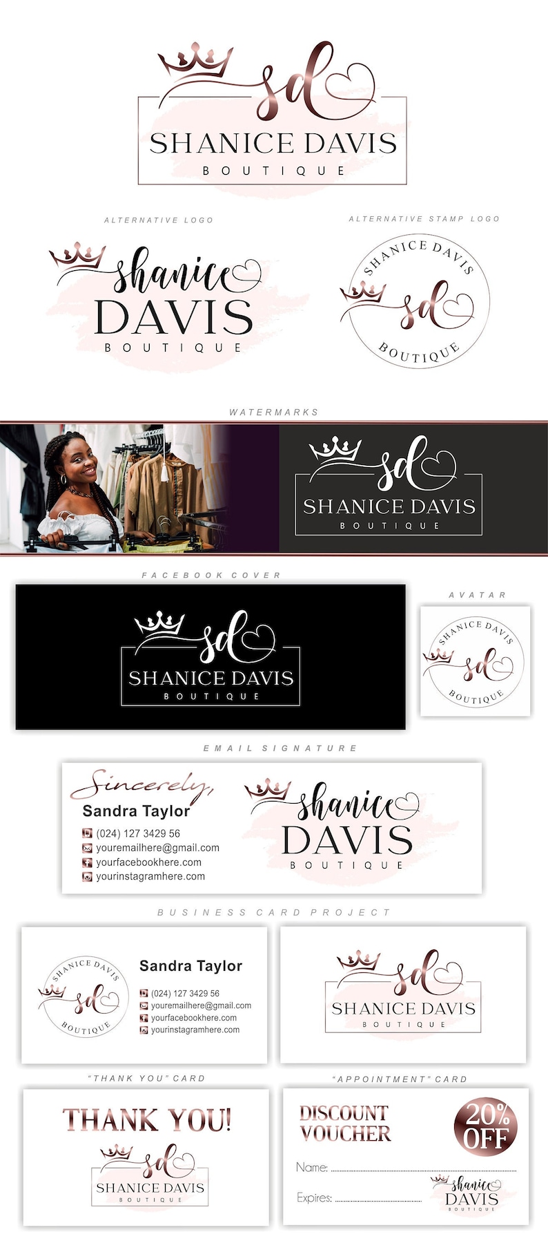 Crown Logo Designboutique Logo Kit Beauty Photography Logo | Etsy