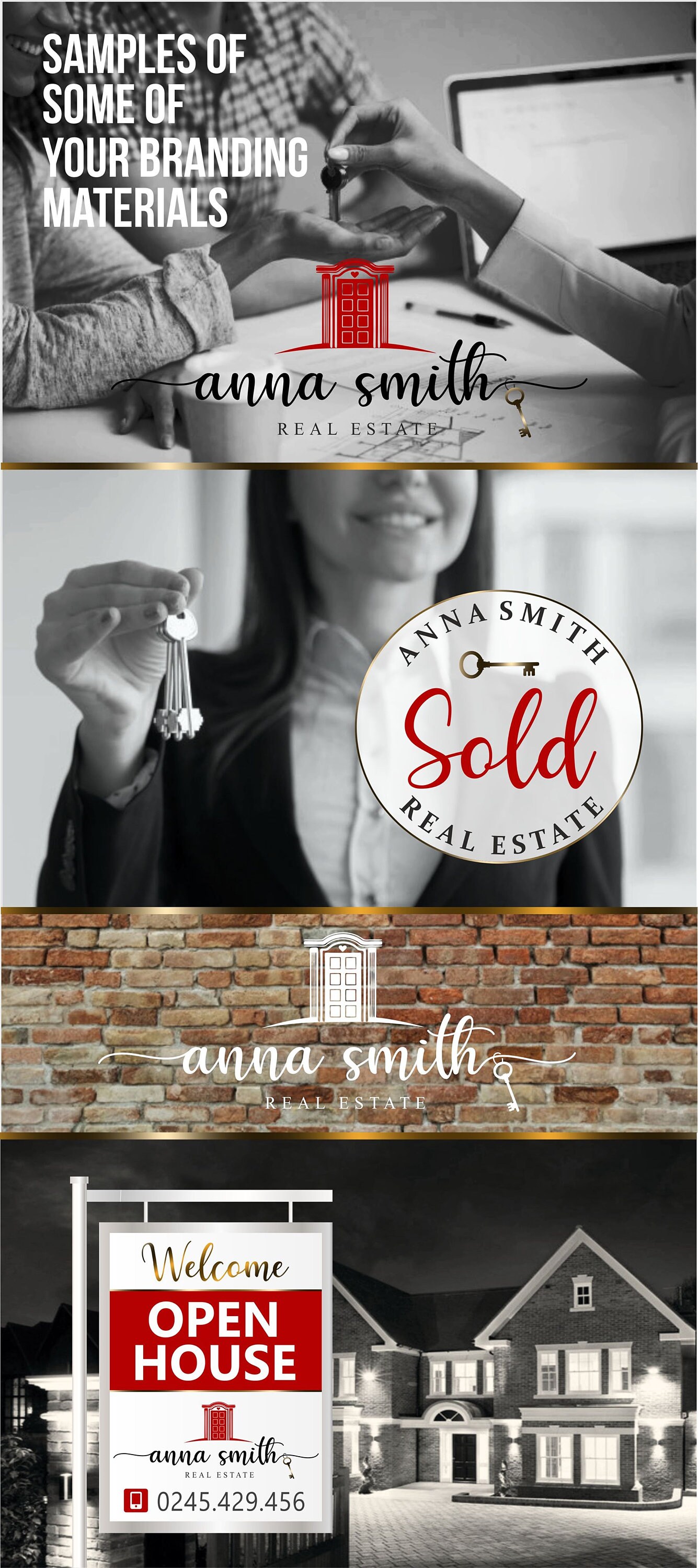 Realtor Logo Design Door Key Branding Kit Keller Williams | Etsy