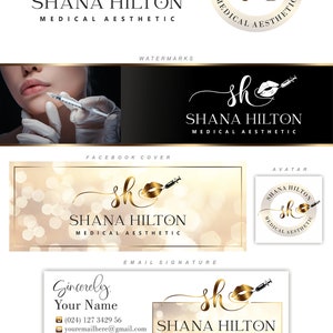 Lip Injection Logo, Medical Cosmetics Logo, Boutique Logo Kit, Plastic ...