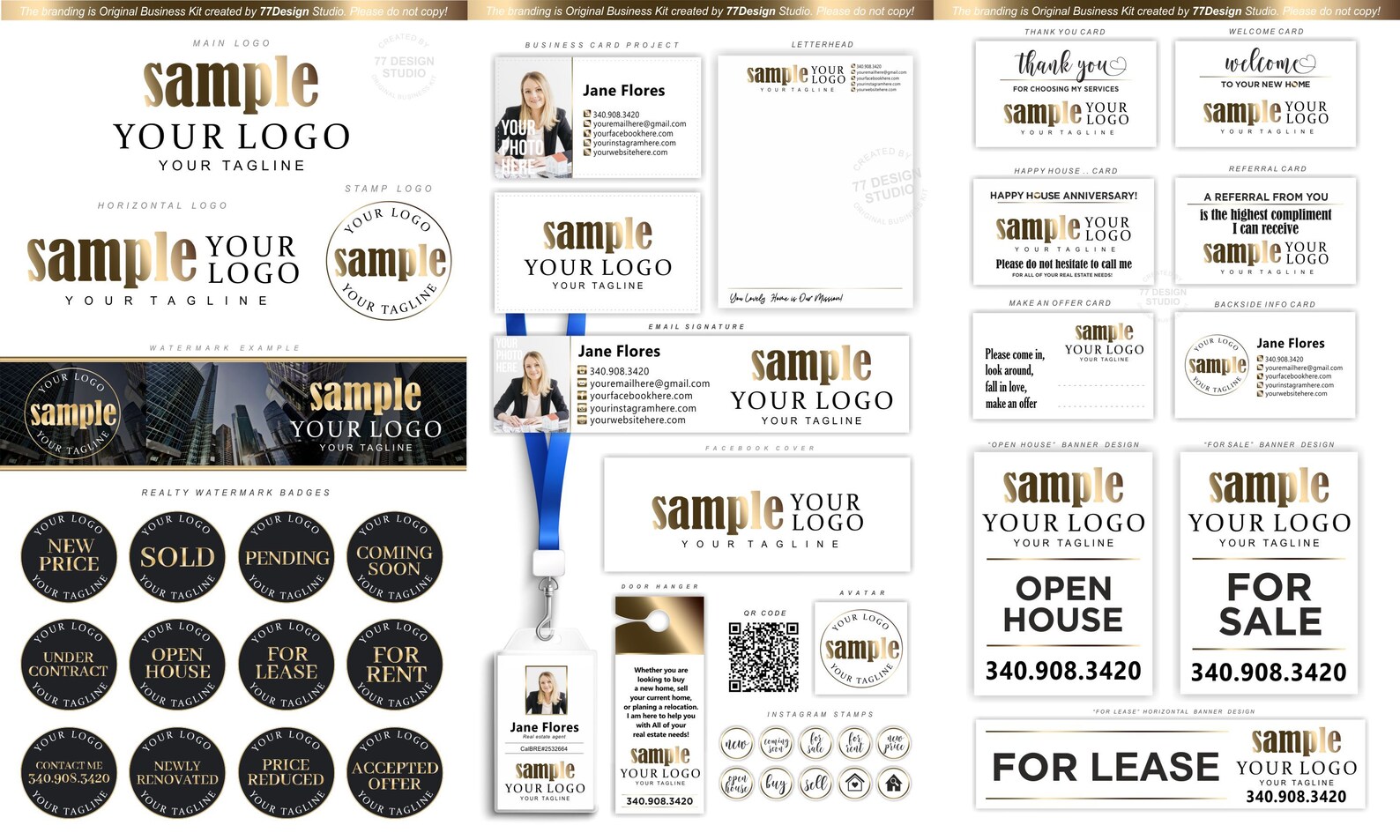 Real Estate Logo Design, Branding Kit, Realtor Logo, Realtor Branding ...