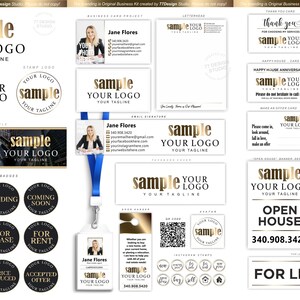 Real Estate Logo Design, Branding Kit, Realtor Logo, Gold Realty ...