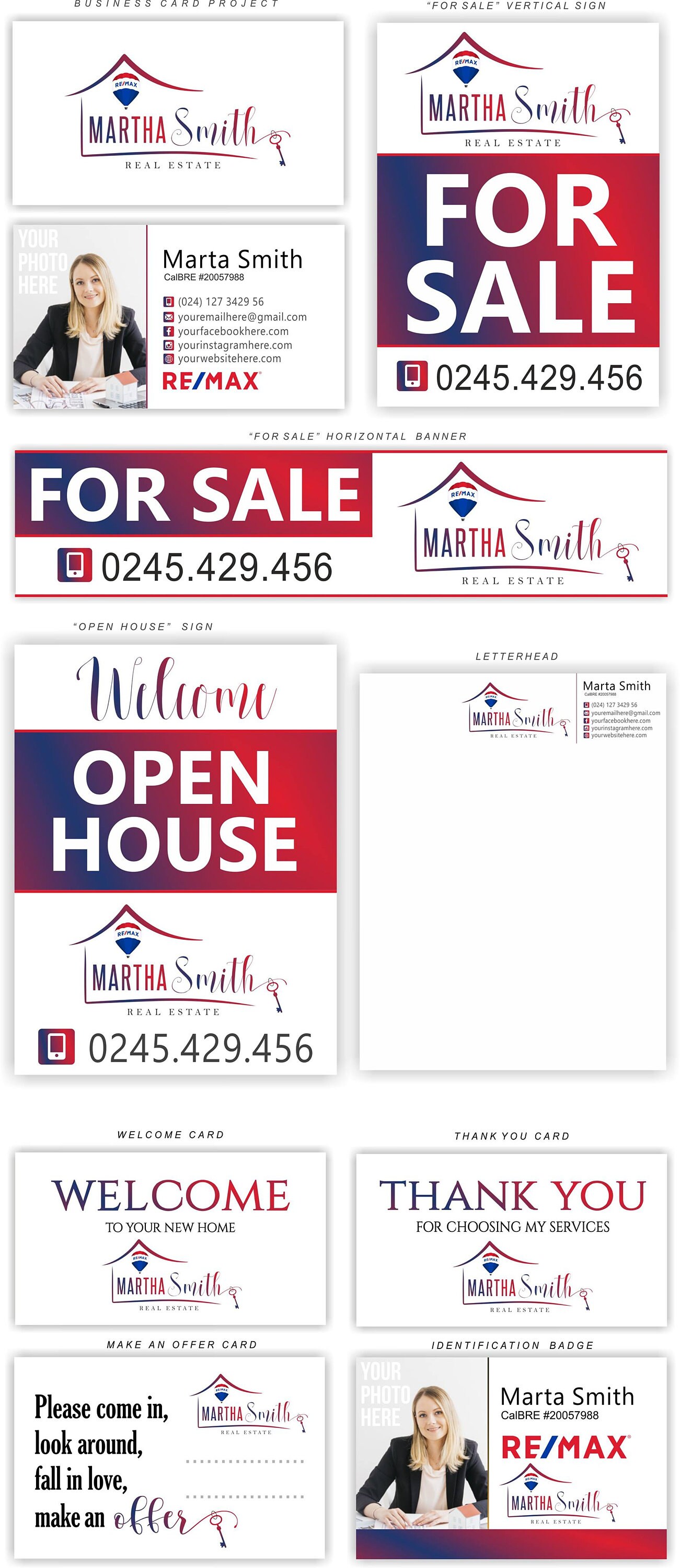 Real Estate Logo Design, REMAX Branding Kit 249 - Etsy