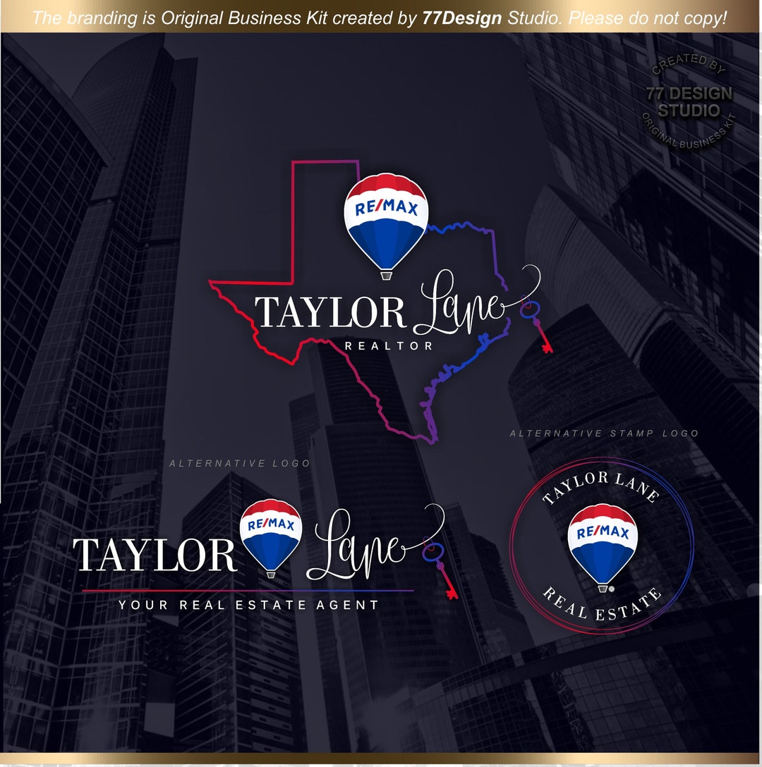 Real Estate Logo Design, REMAX Balloon Logo, Branding Kit, Realtor Logo ...