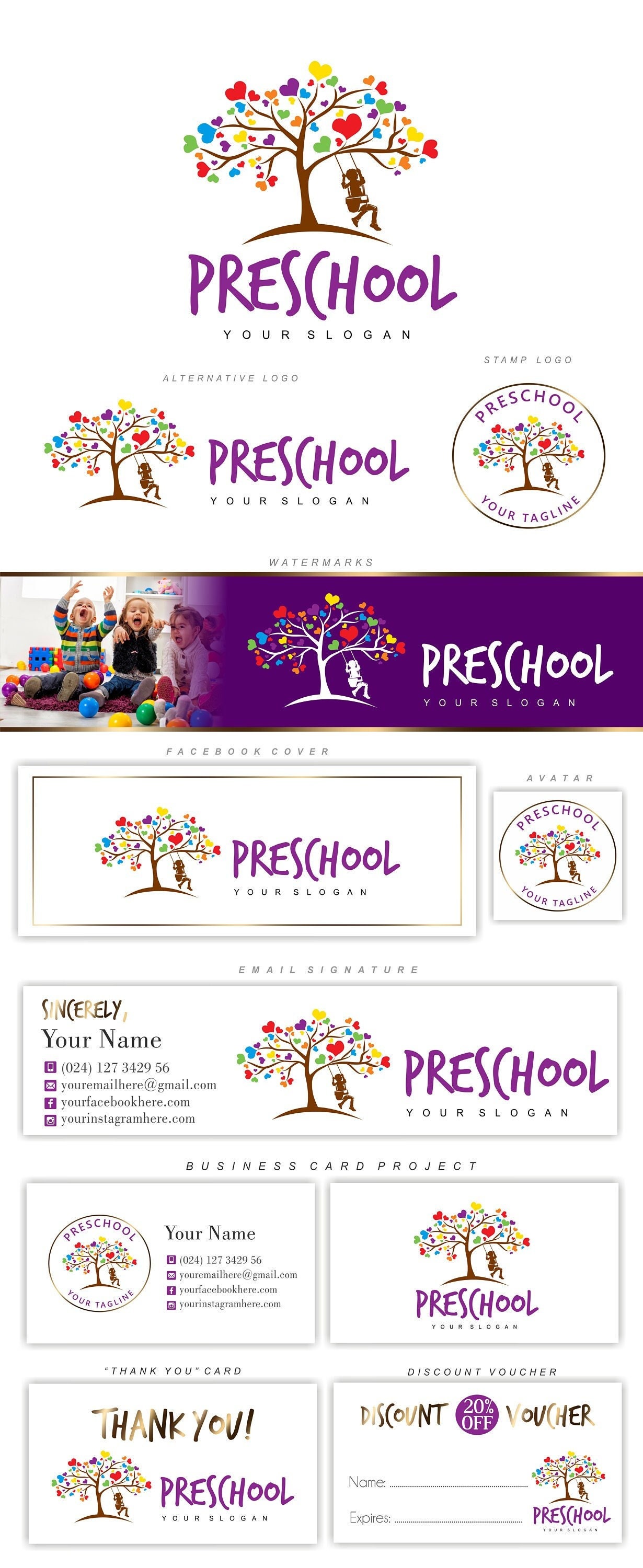 Preschool Tree Logos