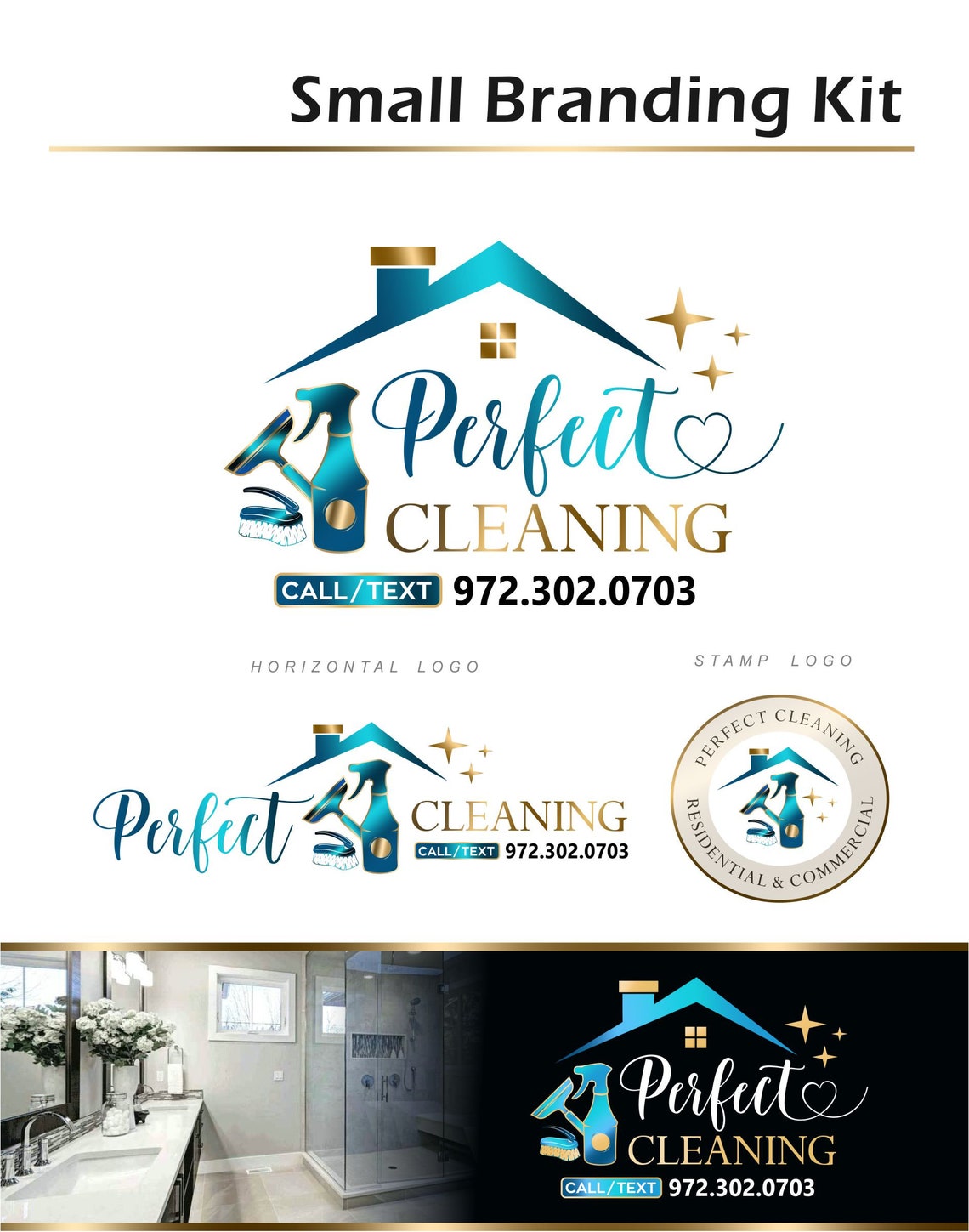 House Cleaning Logo, Luxury Branding Design 554 - Etsy
