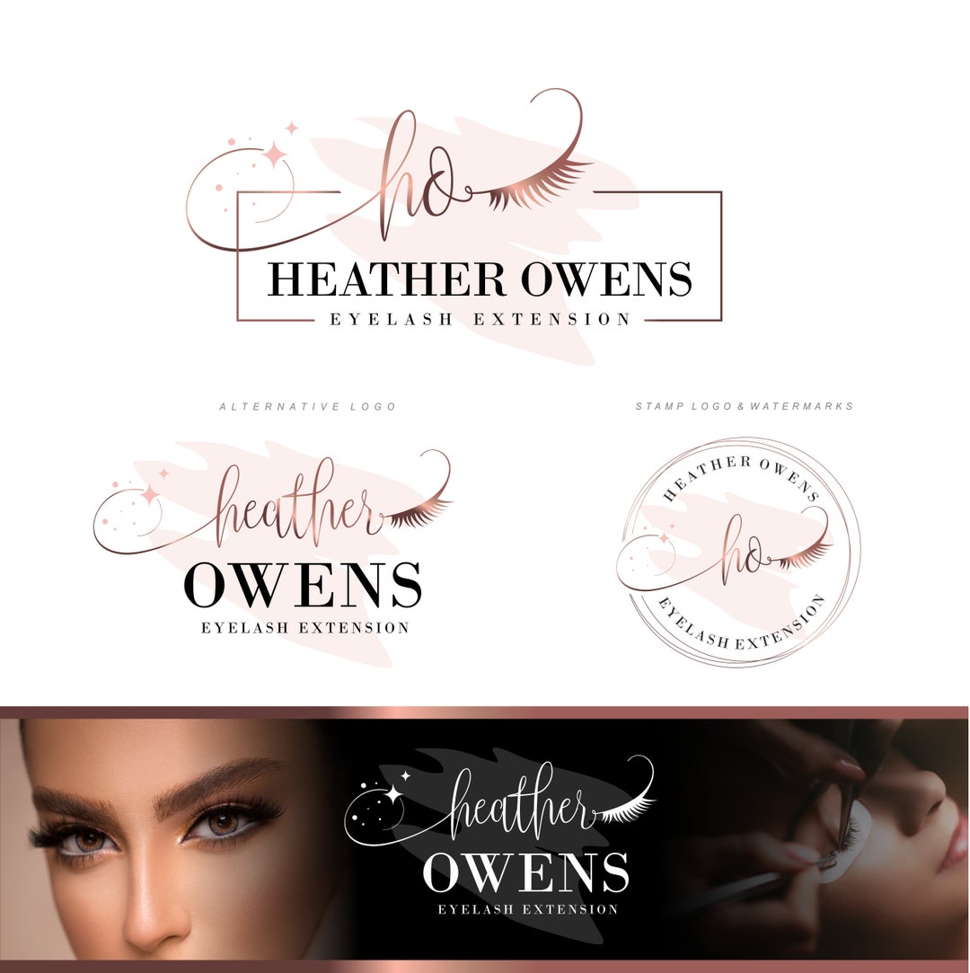 Lash Artist Logo Design, Eyelash Branding Kit, Premade Logo Package ...