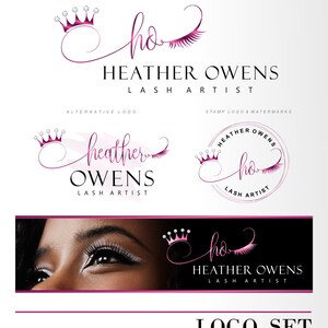 Lash Extensions Logo, Lash Artist Logo Design, Eyelash Branding Kit ...