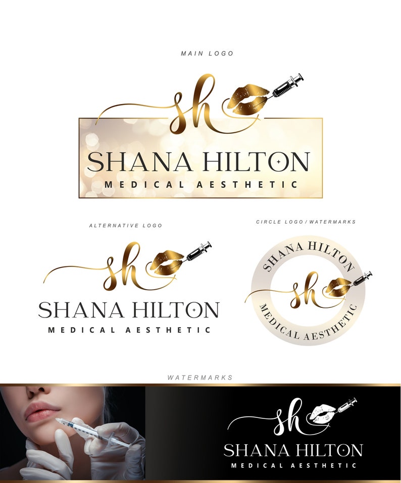 Lip Injection Logo Medical Cosmetics Logo Boutique Logo Kit - Etsy
