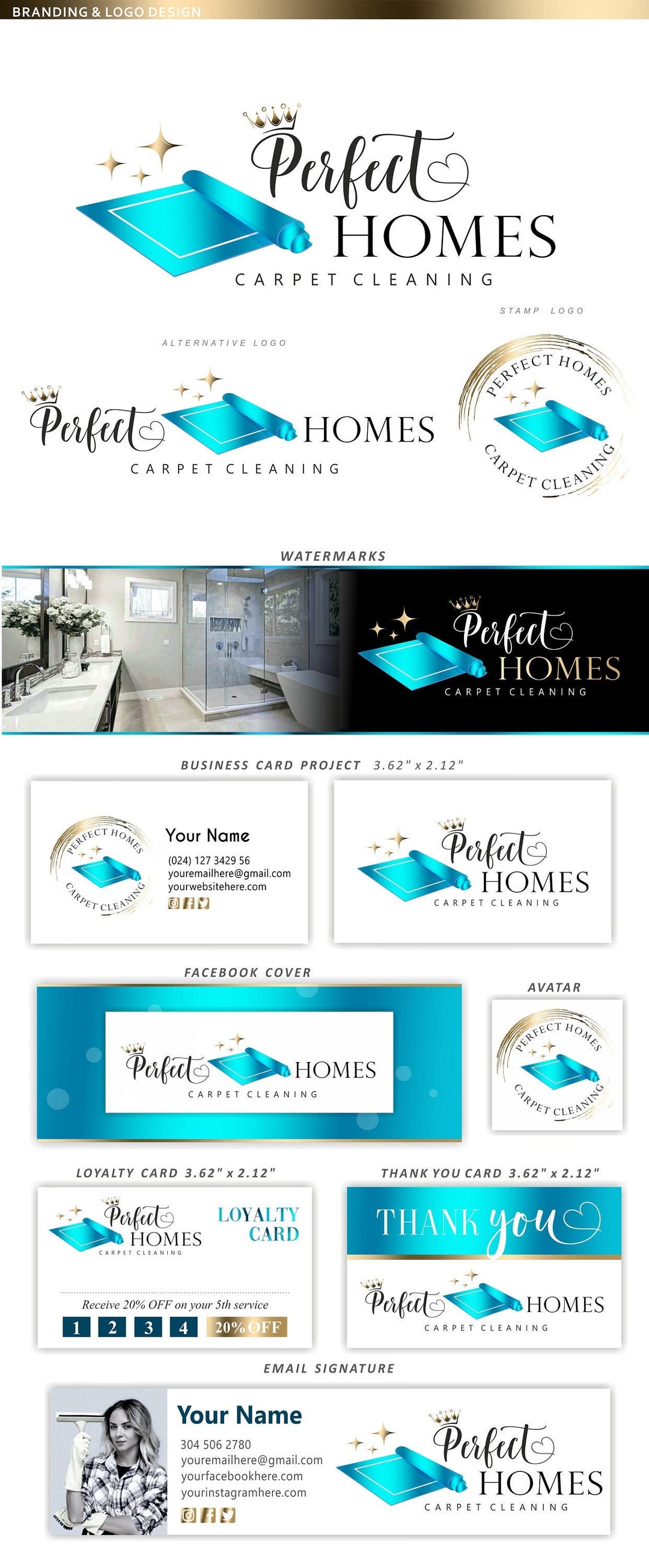 Carpet Cleaning Logo, Cleaning Logo, Rug Cleaning Logo, House Cleaning ...