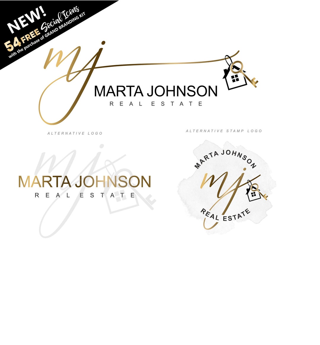 Realtor Logo, Real Estate Logo, Houses Design, House Key Logo Branding ...