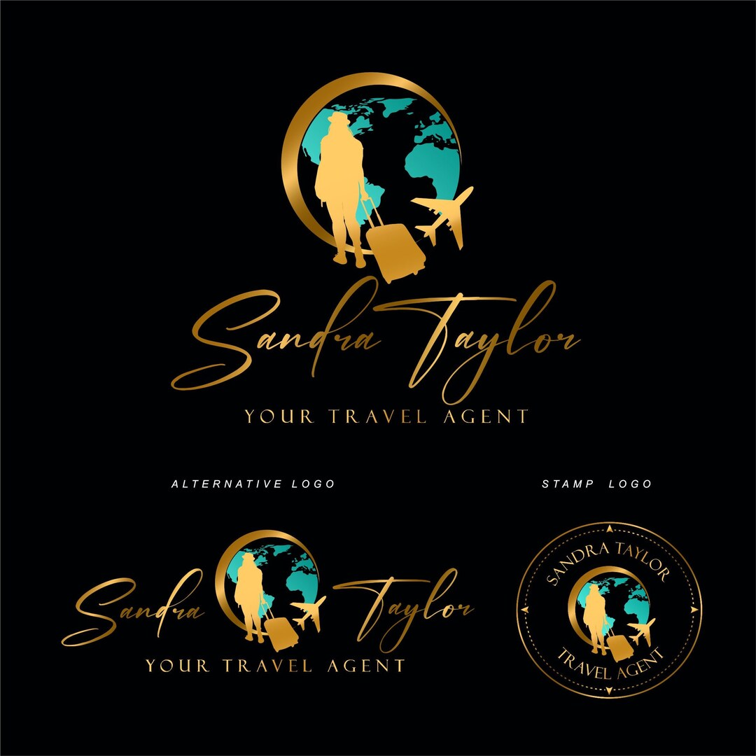 Travel Logo, Adventure Branding Kit, World Map Trip Design, Travel ...