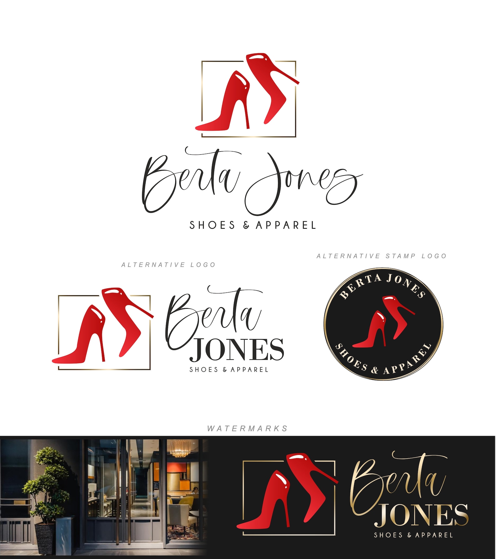 Shoe Logo High Heels Logo Shoe Store Logo Chic Logo - Etsy
