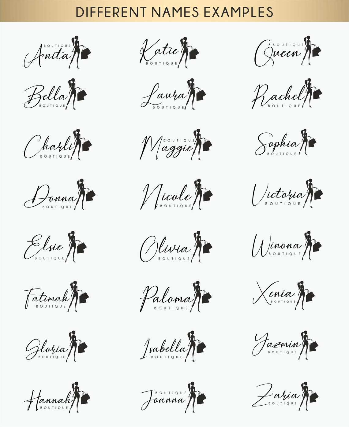 Boutique branding Women logo design Chic kit Fashion | Etsy