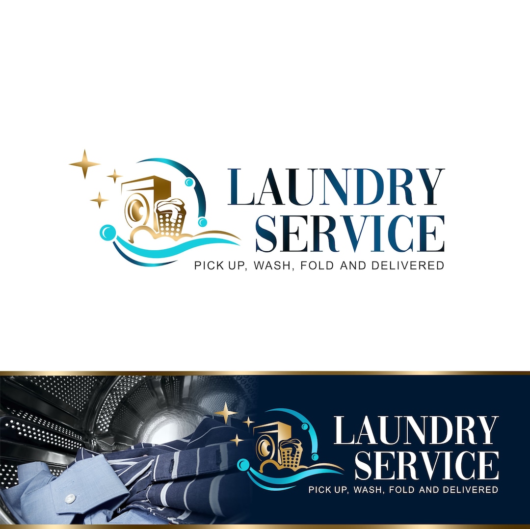 Laundry Services Logo, Laundry Logo Design, Washing Machine Logo ...