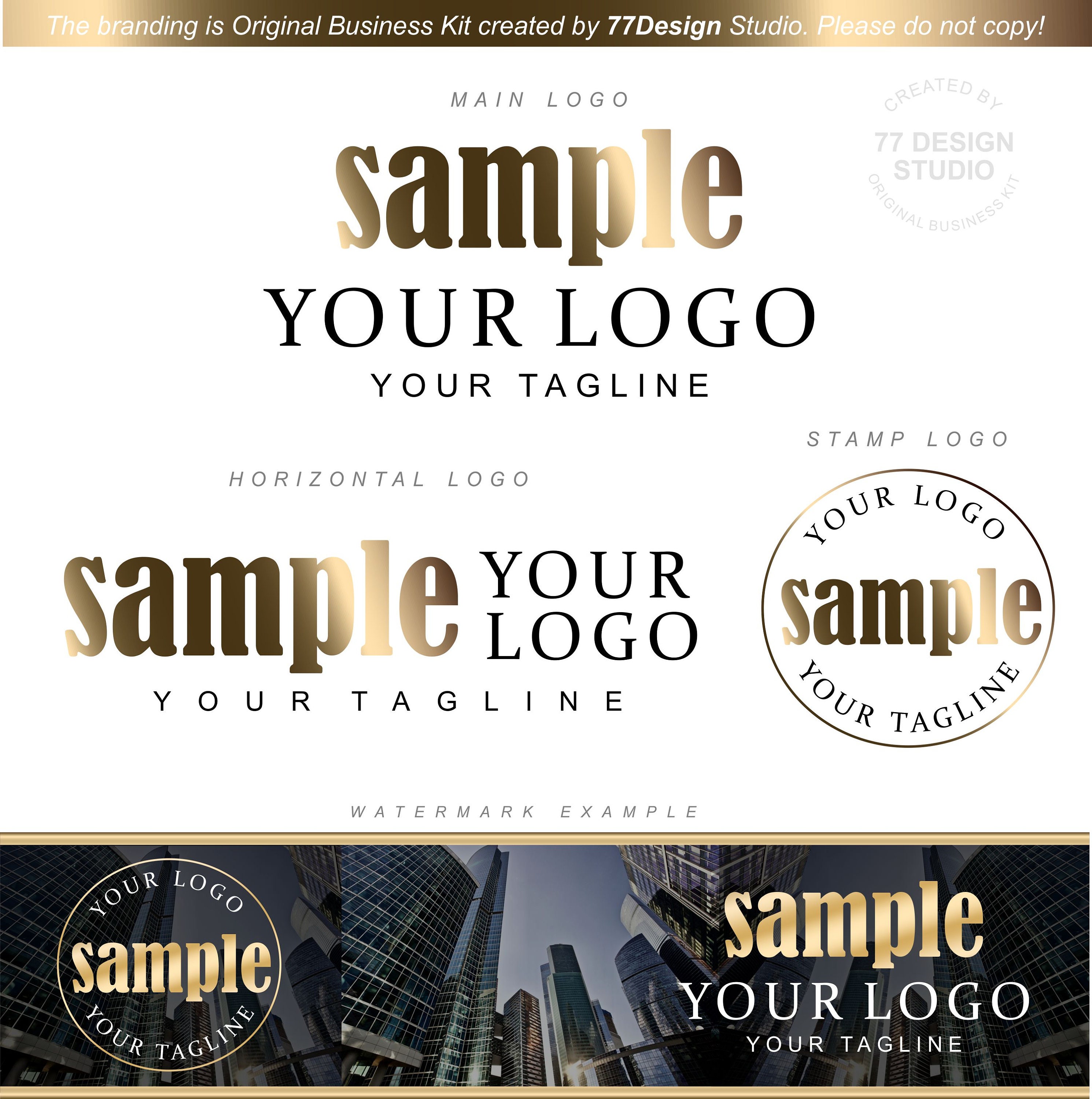 Real Estate Logo Design Branding Kit Realtor Logo Gold - Etsy