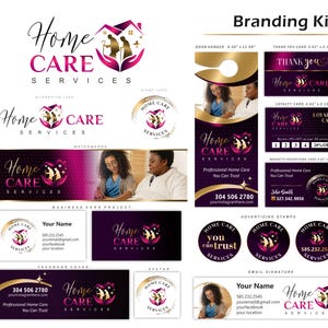 Home Health Care Logo Design, Elderly Care Branding 628 - Etsy