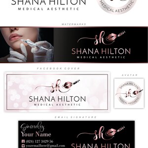 Lip Injection Logo, Medical Cosmetics Logo, Boutique Logo Kit, Plastic ...