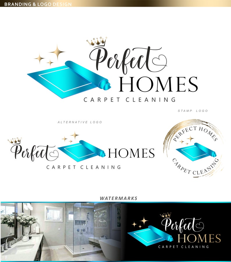 Carpet Cleaning Logo Cleaning Logo Rug Cleaning Logo House - Etsy