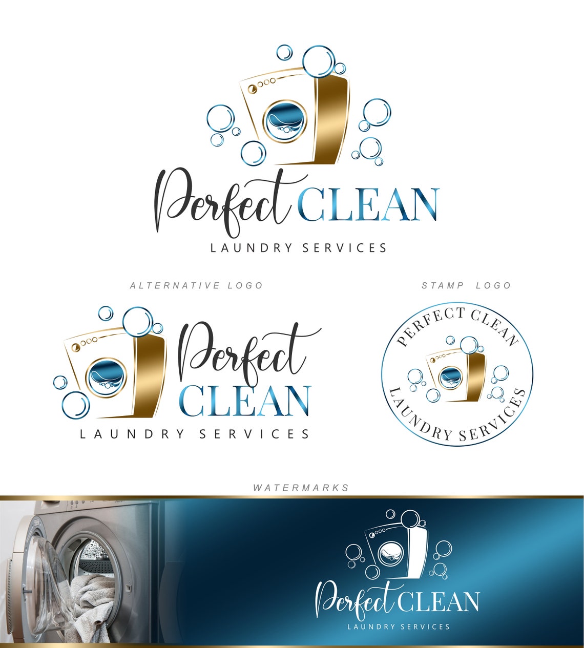 Laundry logo design Washing Machine logo Cleaning Clothe | Etsy