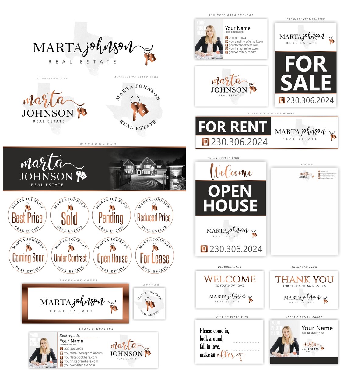 Real Estate Logo, Realtor Logo, State Map Logo, Real Estate Marketing ...