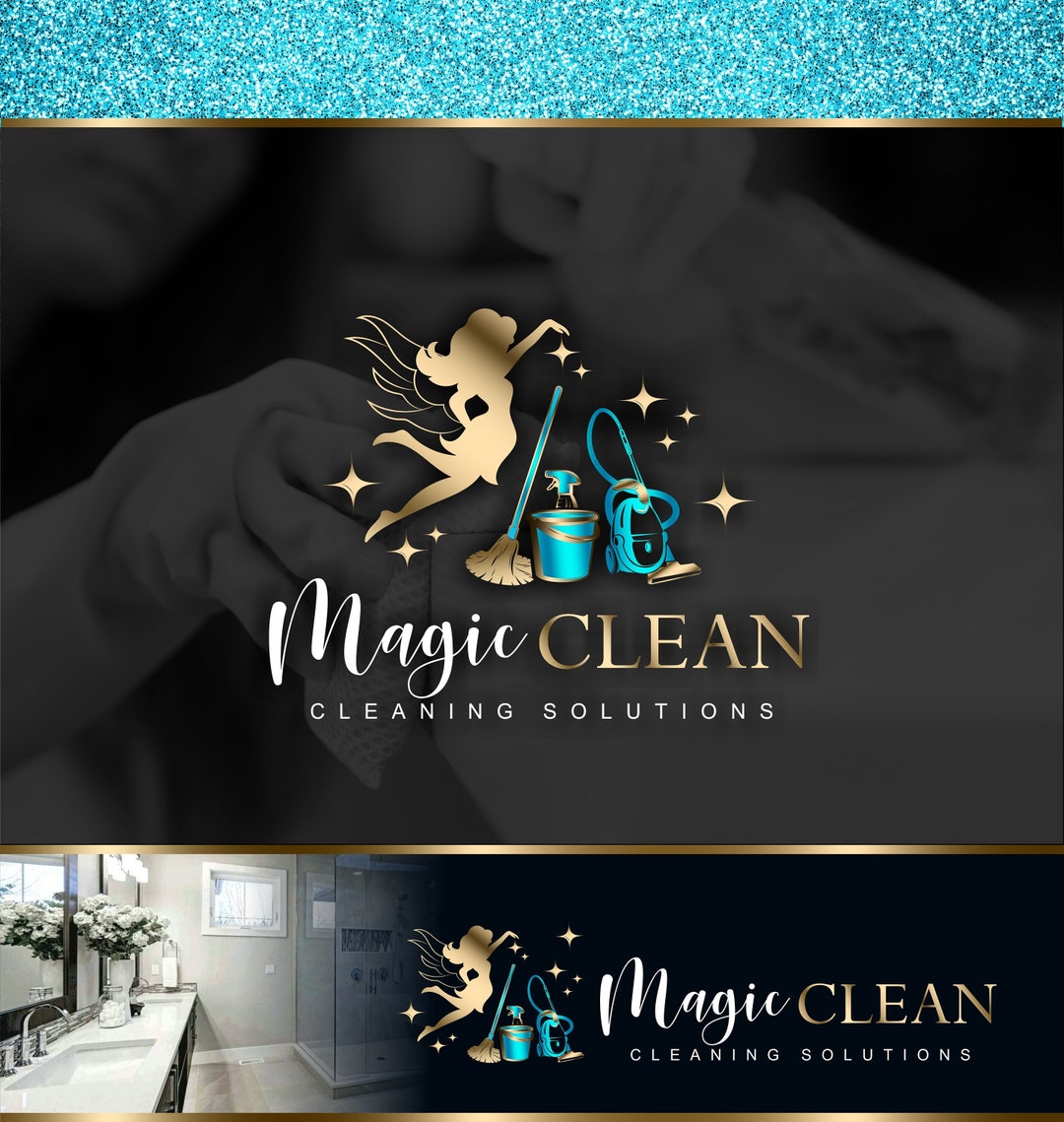 Cleaning Service Logo Design, Mermaid Logo, Home House Cleaning ...