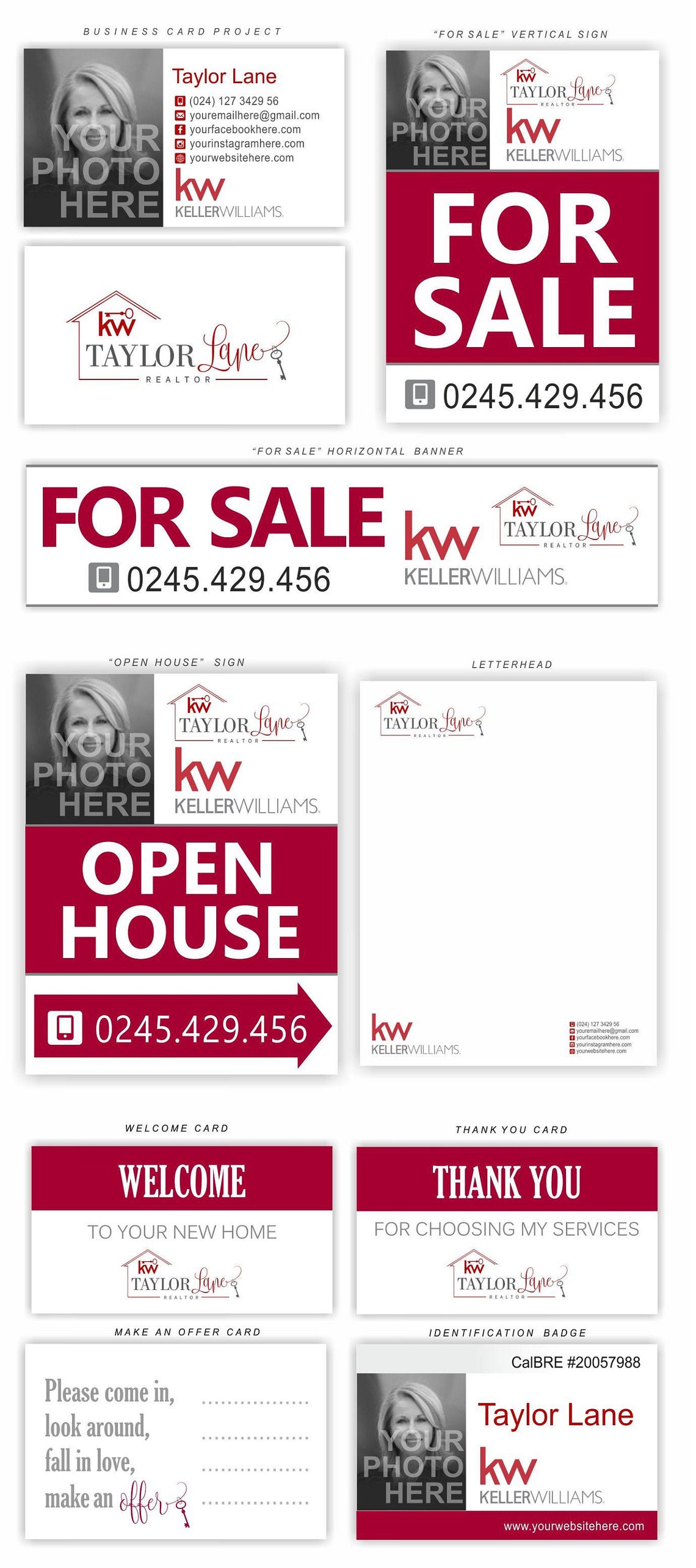 Realtor Logo Design, Real Estate Logo, Branding Kit, Real Estate ...
