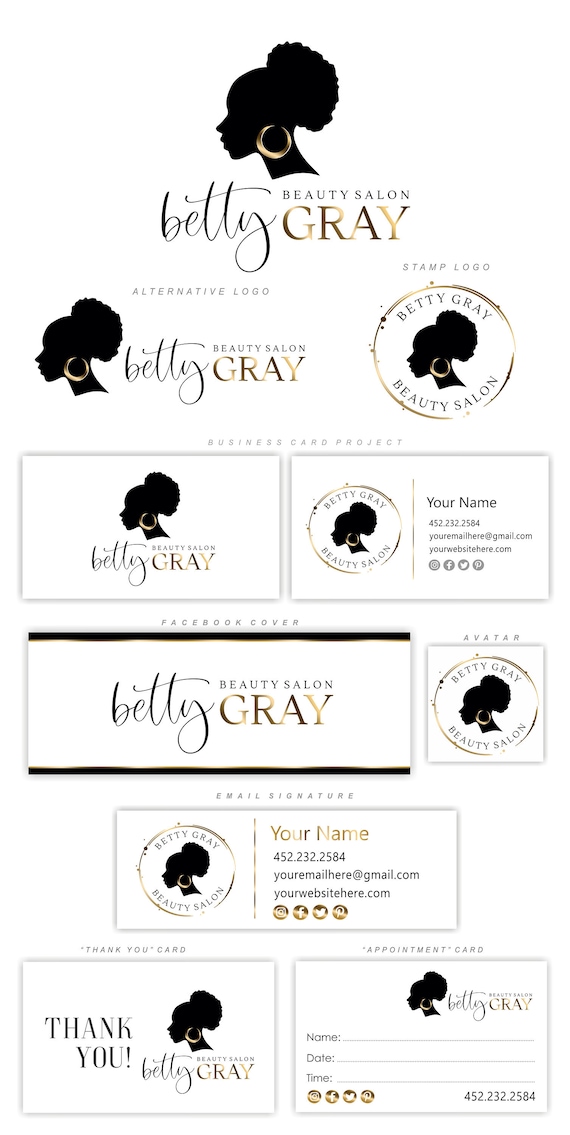 Afro Woman Logo Royal Afro Logo Beauty Logo Salon Logo - Etsy