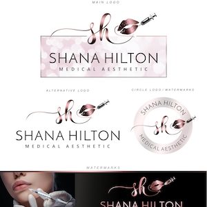 Lip Injection Logo, Medical Cosmetics Logo, Boutique Logo Kit, Plastic ...