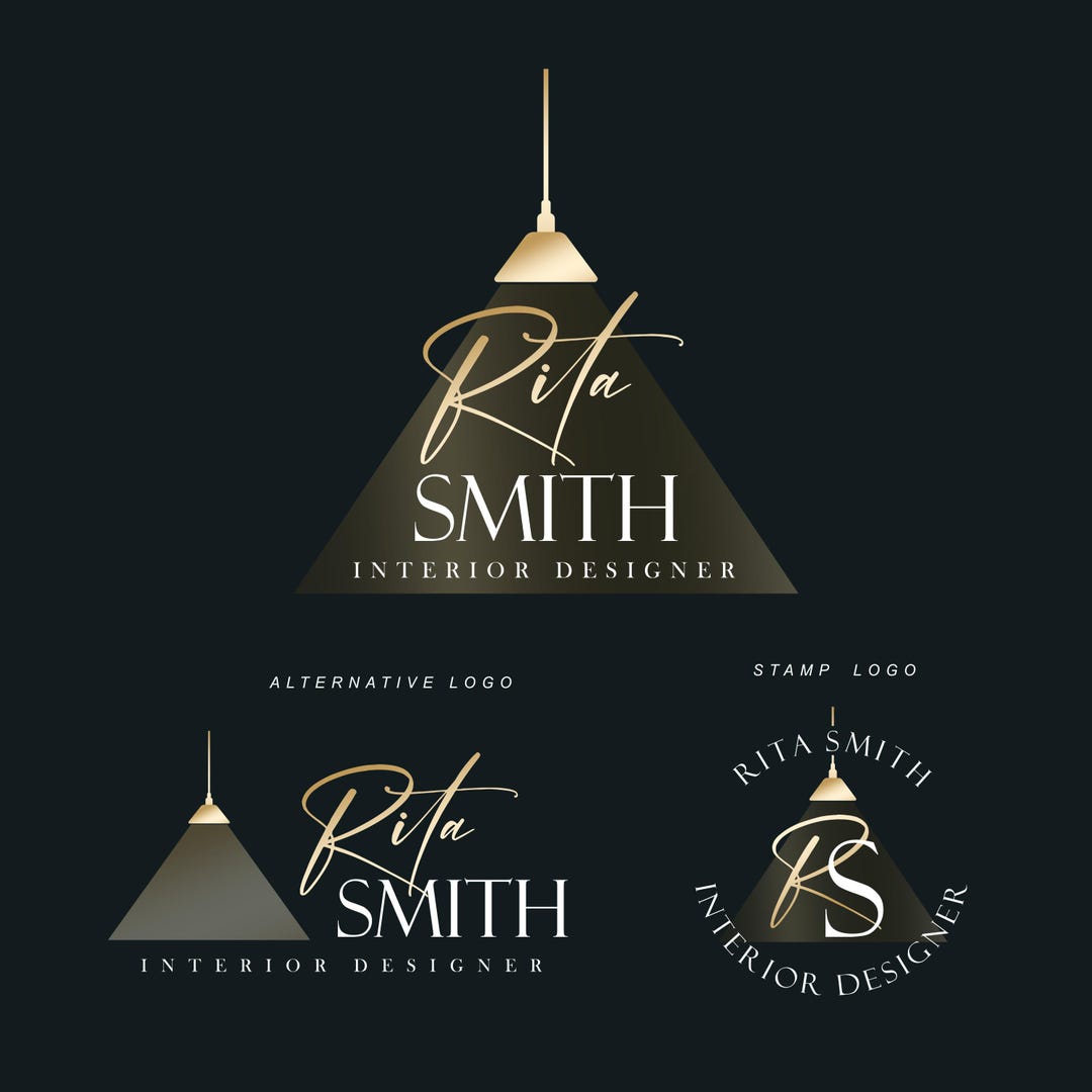 Interior Design Logo Premade Logo Interior Designer Branding Wedding ...