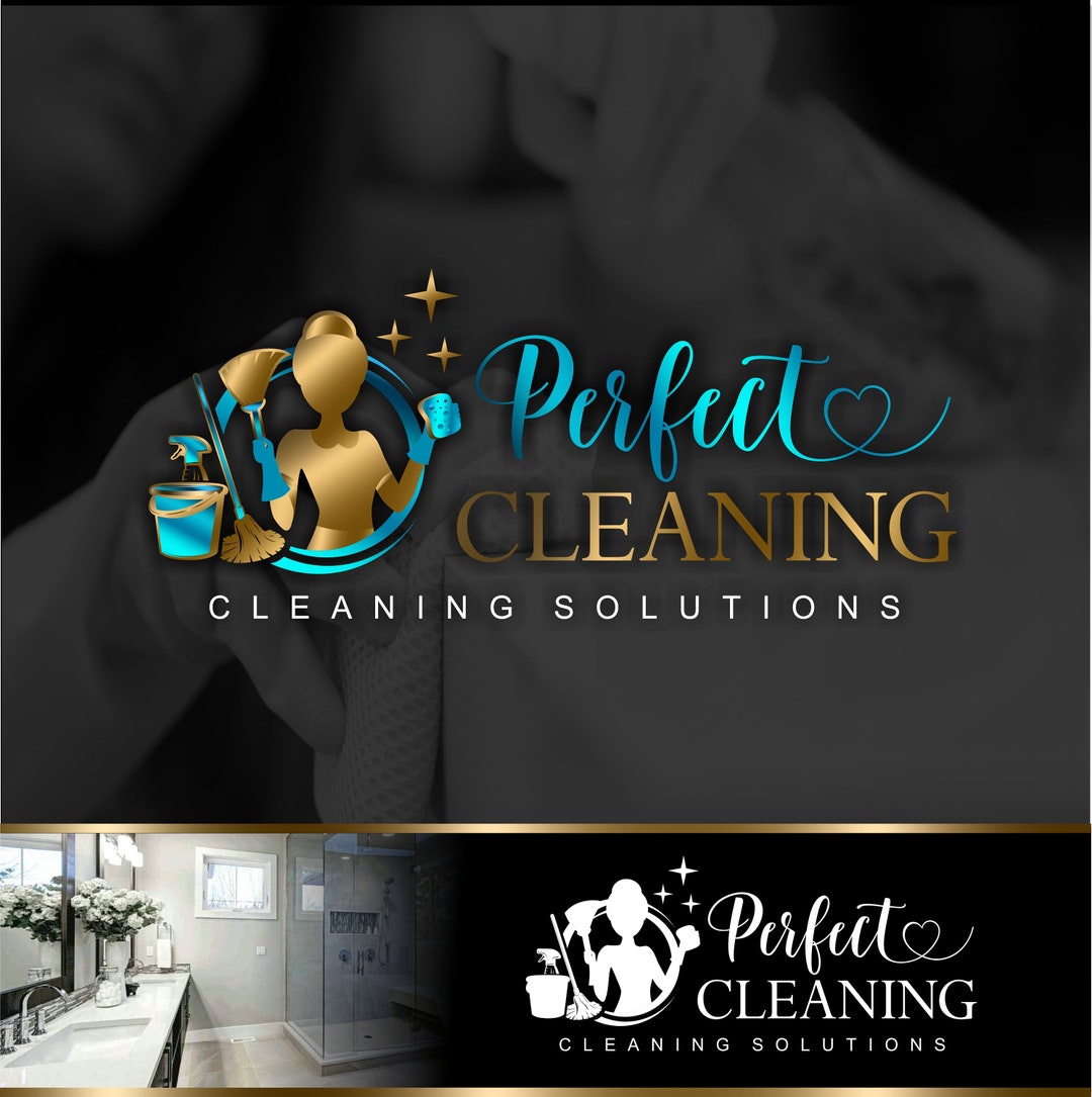Cleaning Company Service Logo Design, Commercial Residential Logo Home ...