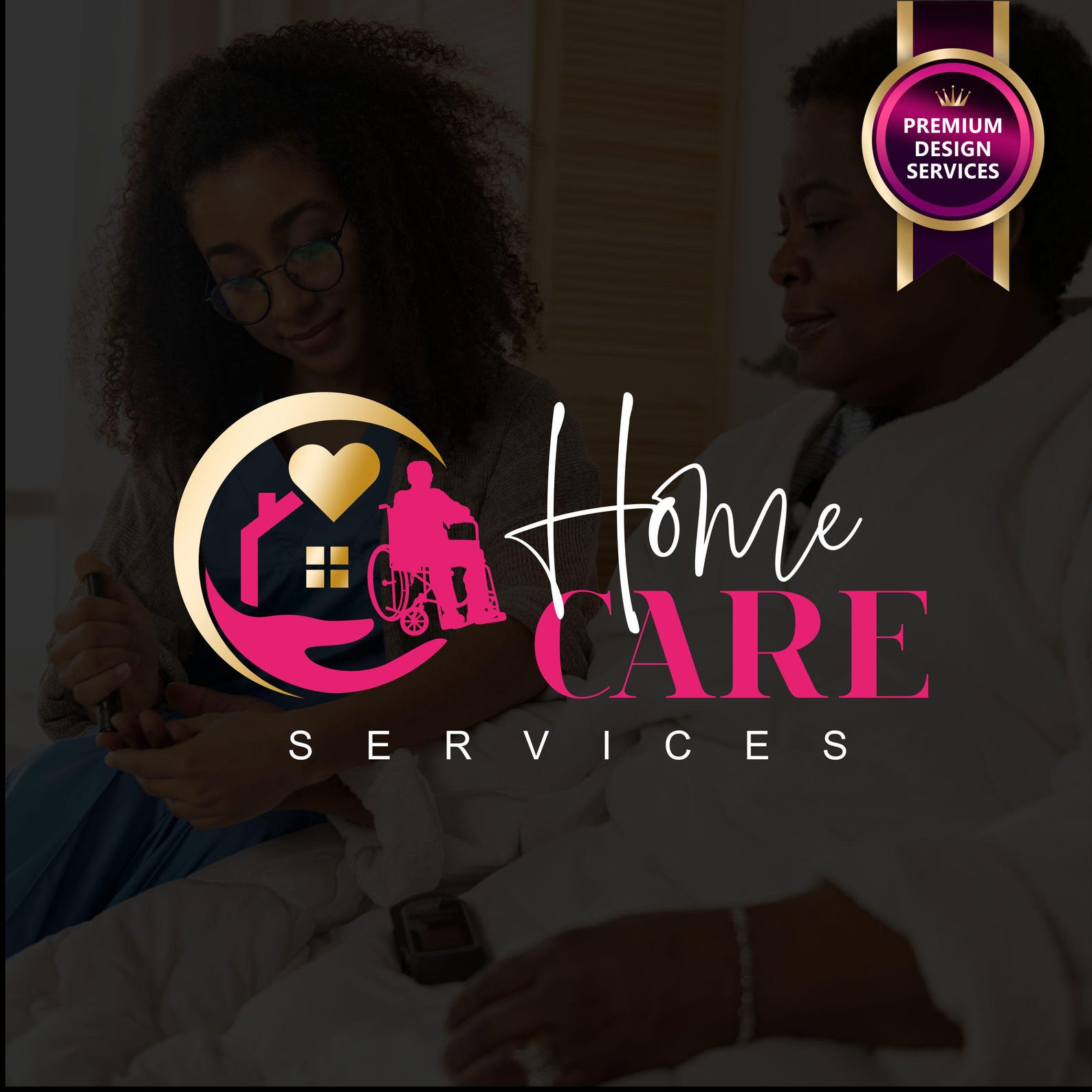 Premade Home Care Logo, Senior Care Branding Kit - Etsy