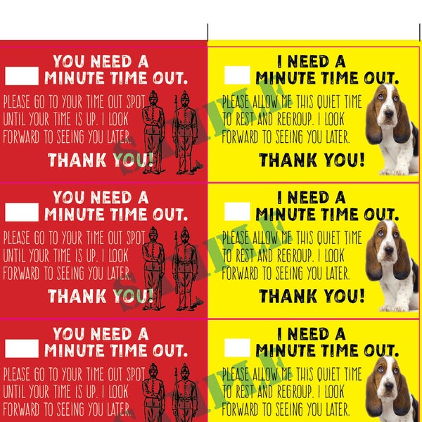 Time Out Card - Etsy UK